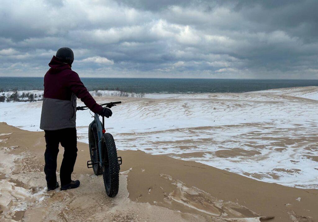 Fat Biking on Silver Lake Sand Dunes - Michigan Beachtowns